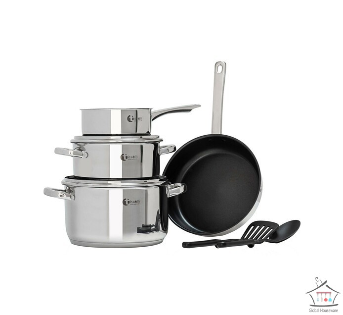 Tissolli 8-Piece Stainless Steel Non-Stick Cookware Set - Global Houseware